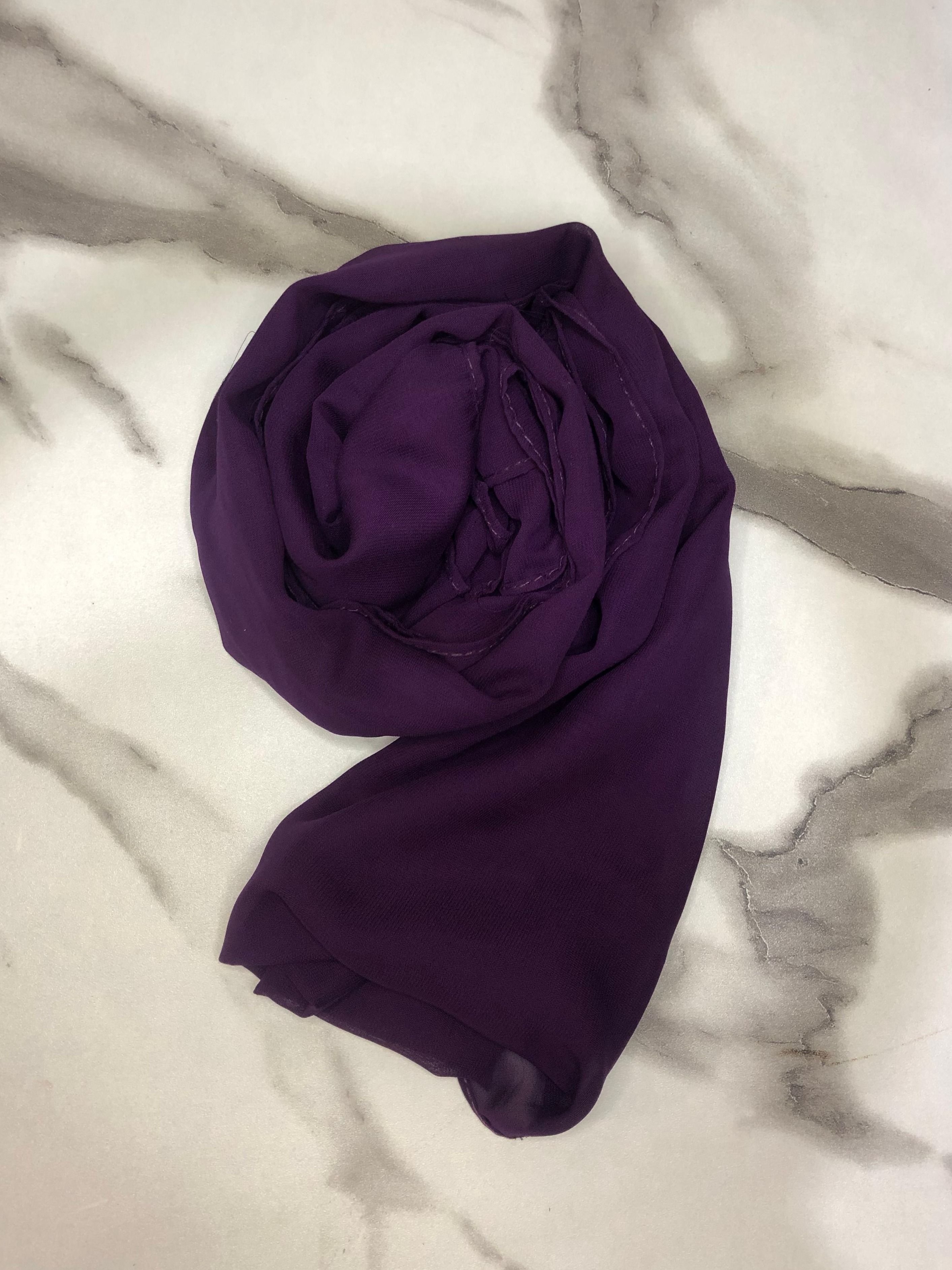 Chiffon Georgette Hijab Scarf for girls Easy to wear Double Loop Plain ...