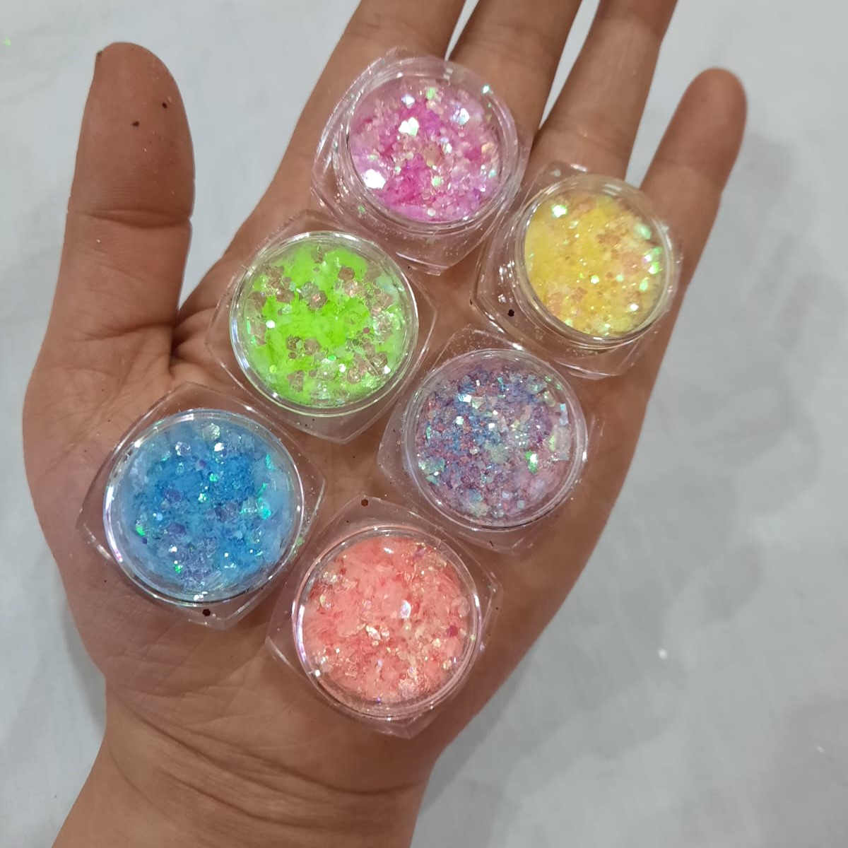 6/12/24 pcs glitter CHUNKS for eyeshadow shimmer dust powder for art ...