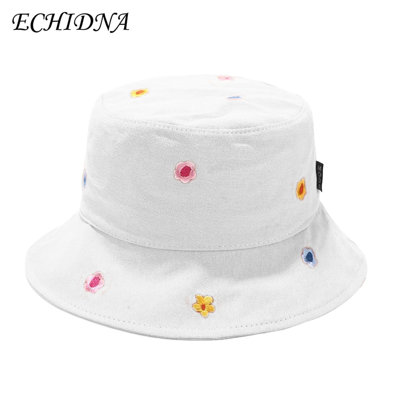 ECHIDNA Lady Bucket Hat Round Top Summer Vacation Lady Bucket Hat ...