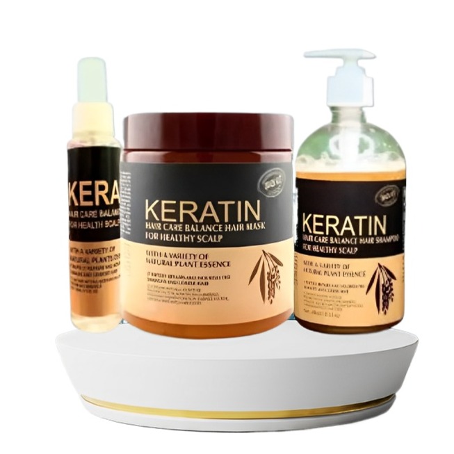 Pack Of 3 items Keratin hair mask| Keratin Shampoo| Keratin Hair Serum ...