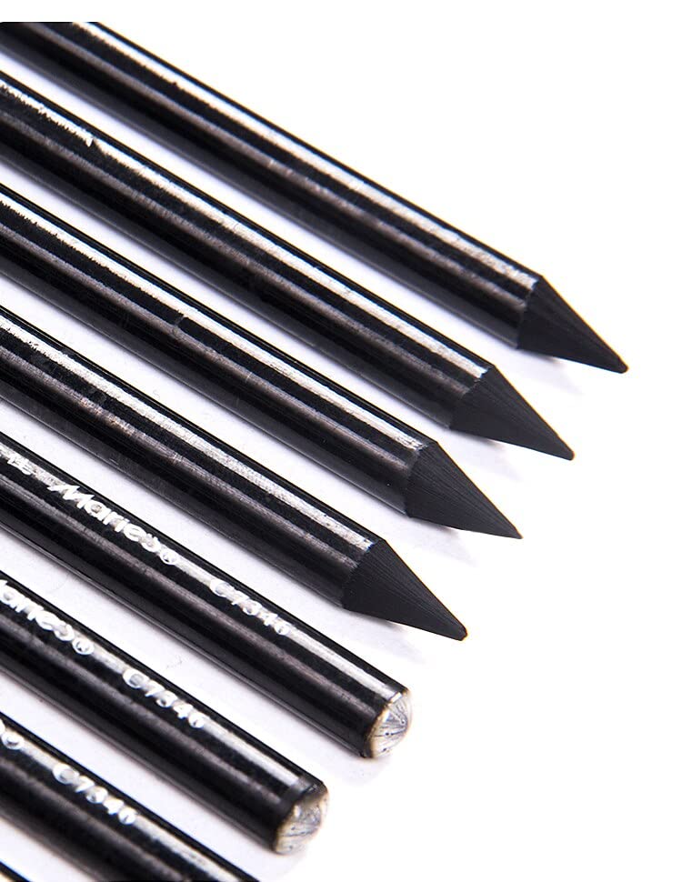 Marie's Full Woodless Carbon Non-wood Graphite Sticks Sketch Pencils ...