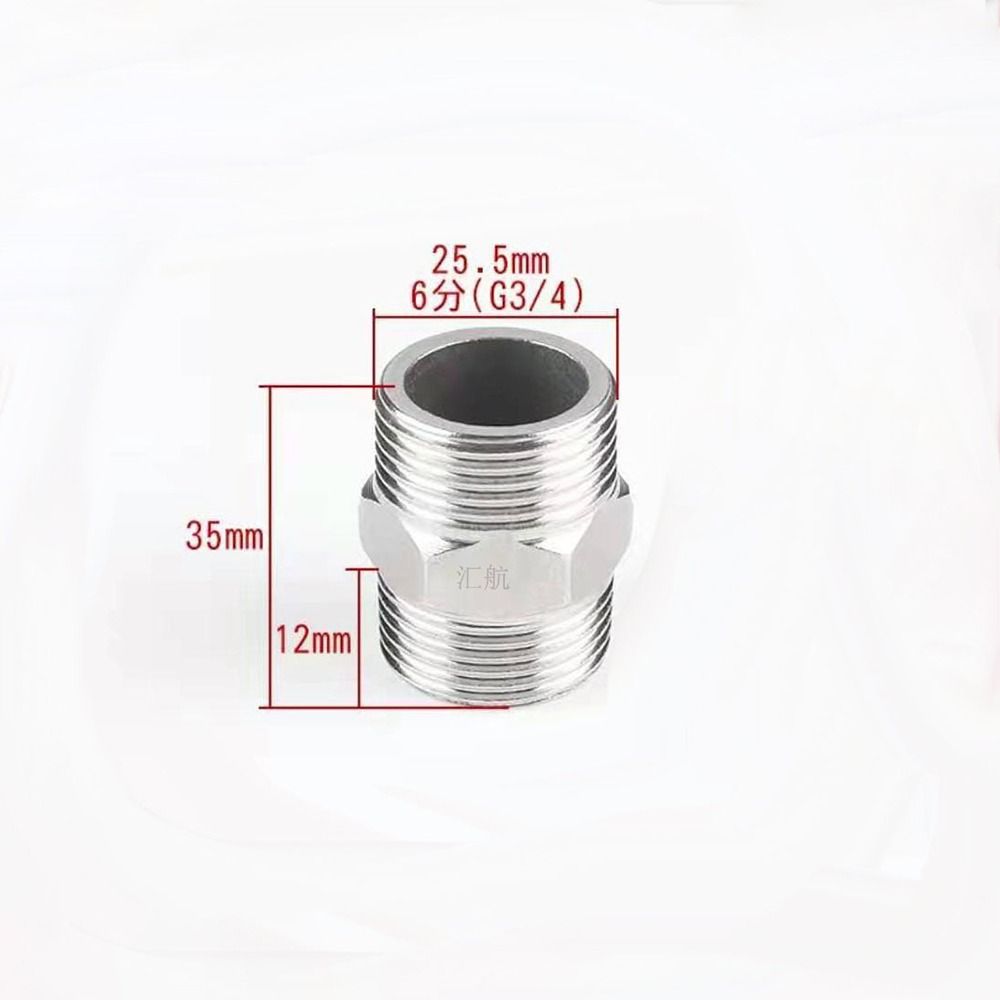 Thread Adapter 201 Stainless Double Male Thread Connecter Thickened ...