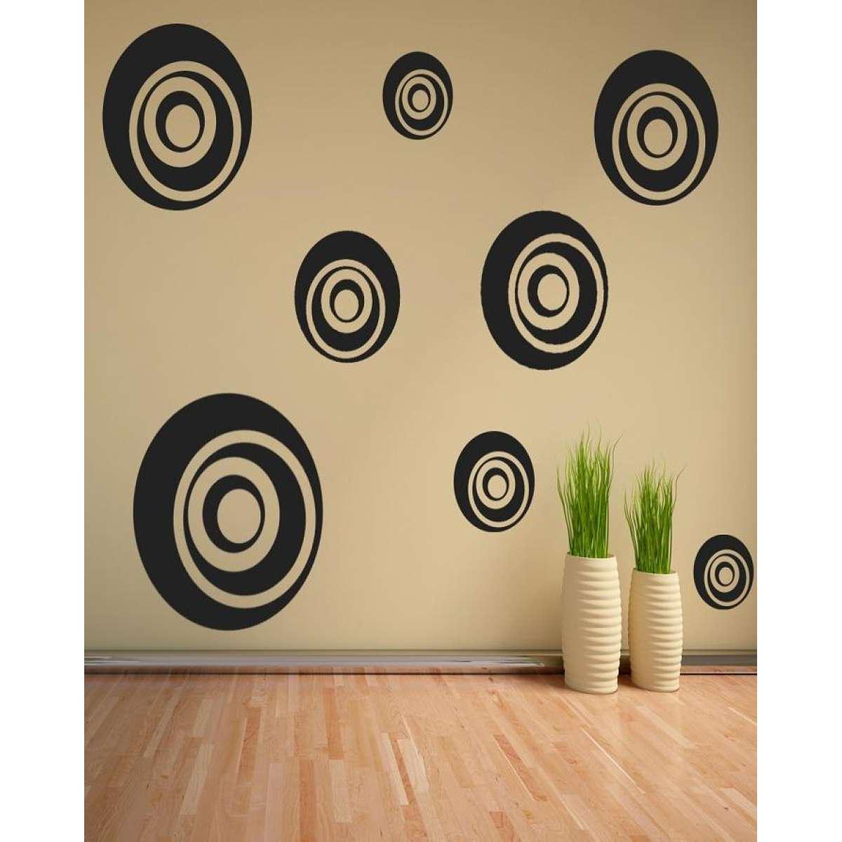 WallsArtstore Multiple Colourfull Circle wall circle Stickers wall ...