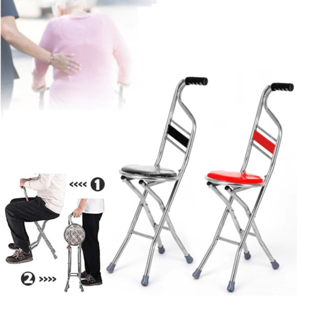 Elderly People's Multipurpose 2-in-1 Ergonomic Design Folding Walking ...