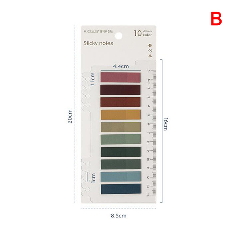 200 Sheet Flags Tabs Page Markers Paper Index Bookmark Sticky Notes ...