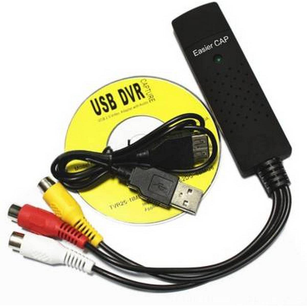Easycap USB 2.0 to 3 RCA Audio S-Video TV DVD VHS RW Capture Converter ...