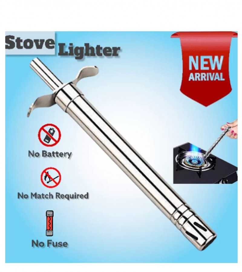 Stainless Steel Kitchen Lighter with Hanging Hook + FREE Knife | Spark ...