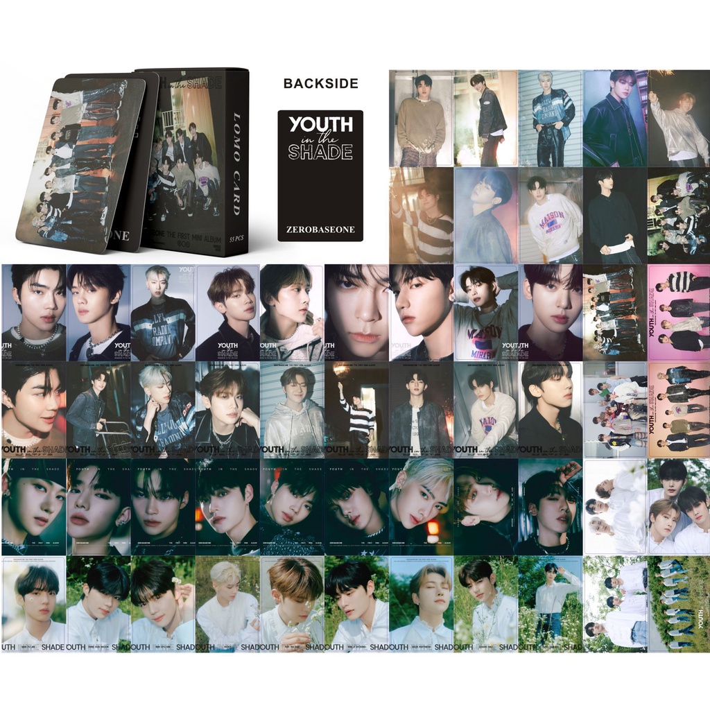 55pcs/box Kpop Idol ZEROBASEONE Photocards ZB1 Album Youth In The Shade Lomo Cards Postcards ...