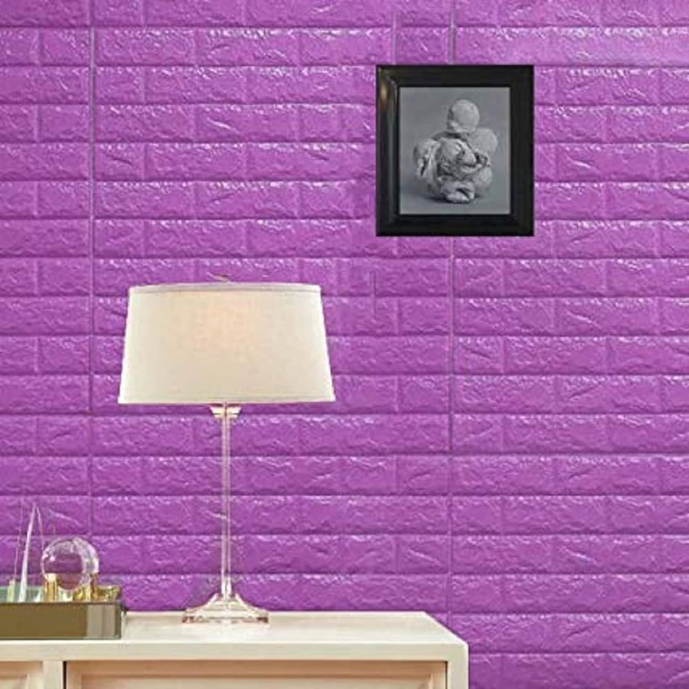 [Pack of 8] Brick Wall 3D Sticker Self-Adhesive Foam Wallpaper Panels ...