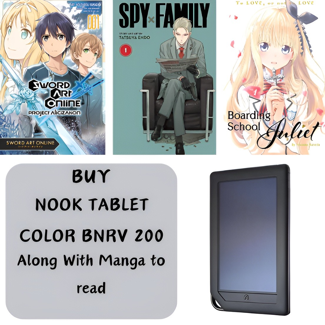 Buy NOBLE NOOK COLOR BNRV200 and Read your Favourite Manga Sword Art ...