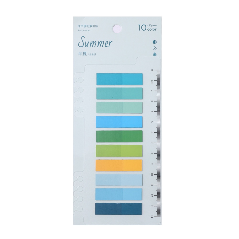 200 Sheets Reusable Transparent Sticker Notes/ Candy Color Index Notes ...