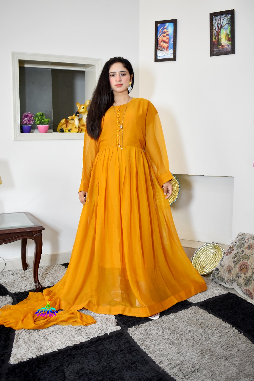Shafoon Maxi 3Pc Party Wear And Casual For Ladies and Girls | Daraz.pk