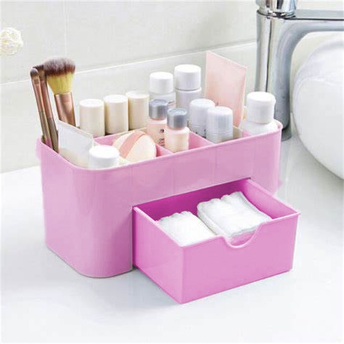 Plastic Makeup Storage Box Cosmetic Organizer Jewelry Box Small Drawer ...