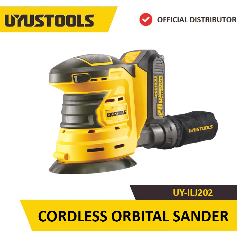 Cordless Brushless 20V Orbital Sander With Lithium-Ion Battery, Charger ...