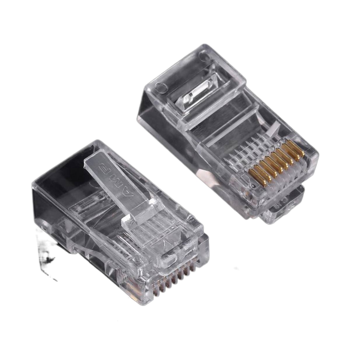 UTP RJ45 Ethernet Cat5e Cat6 Cable Connectors | 10pcs| DIY HUB | Daraz.pk