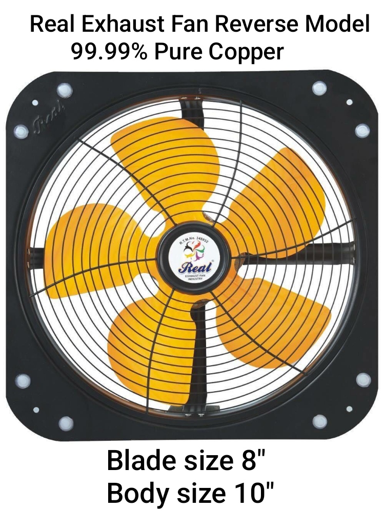 Real Exhaust Fan Reverse Action Fully Metal Body Black 1 Year Warranty ...