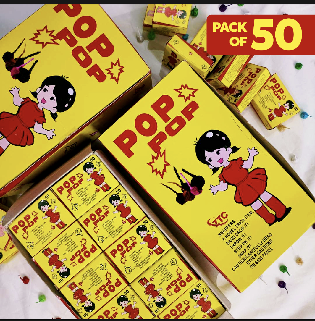 Box of 50 Pop Pop Crackers & Pop Pop Snappers For Children Playing and ...
