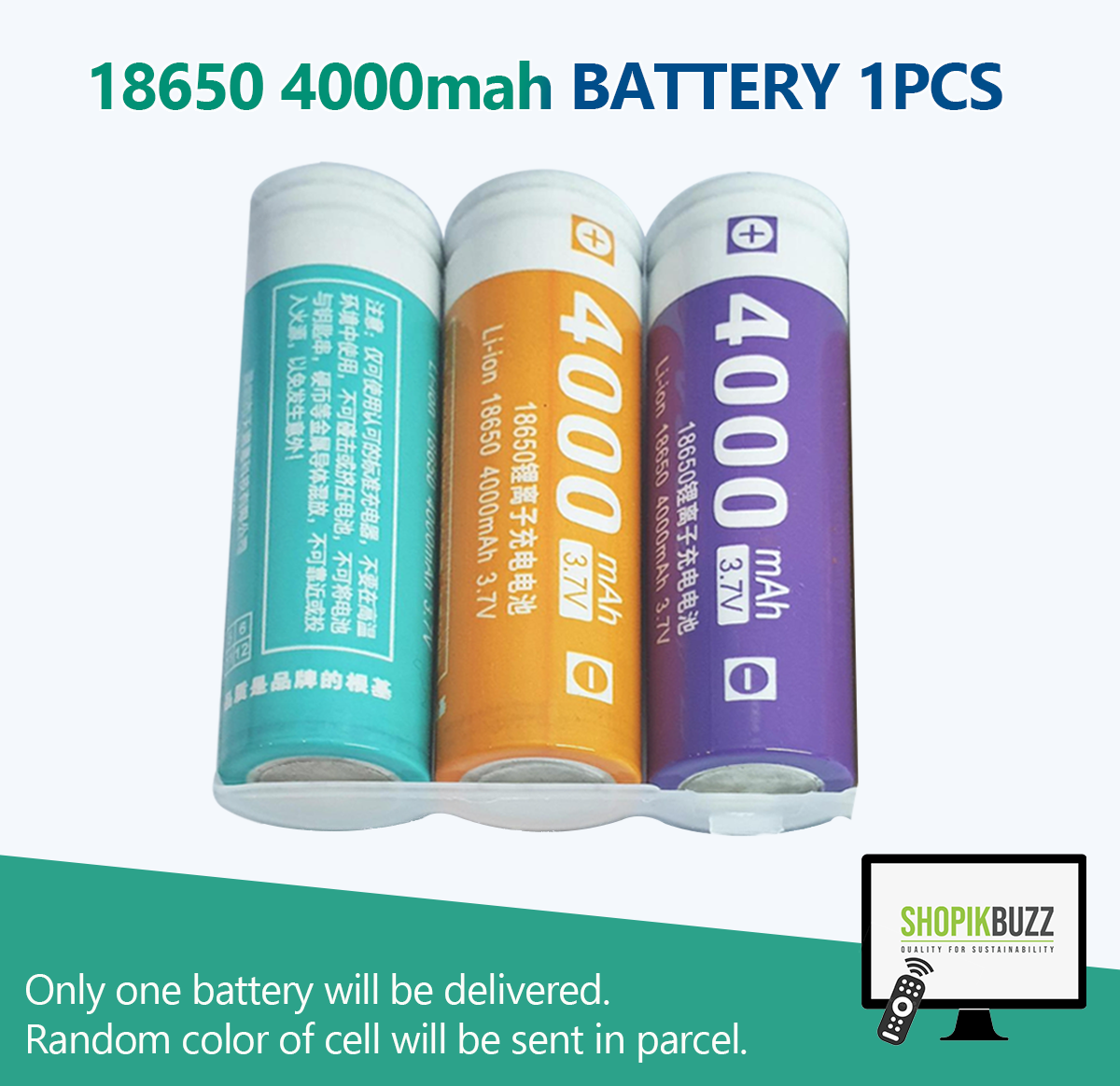 18650 3.7v Rechargeable Cell 4000mAh Battery Use For all electric ...