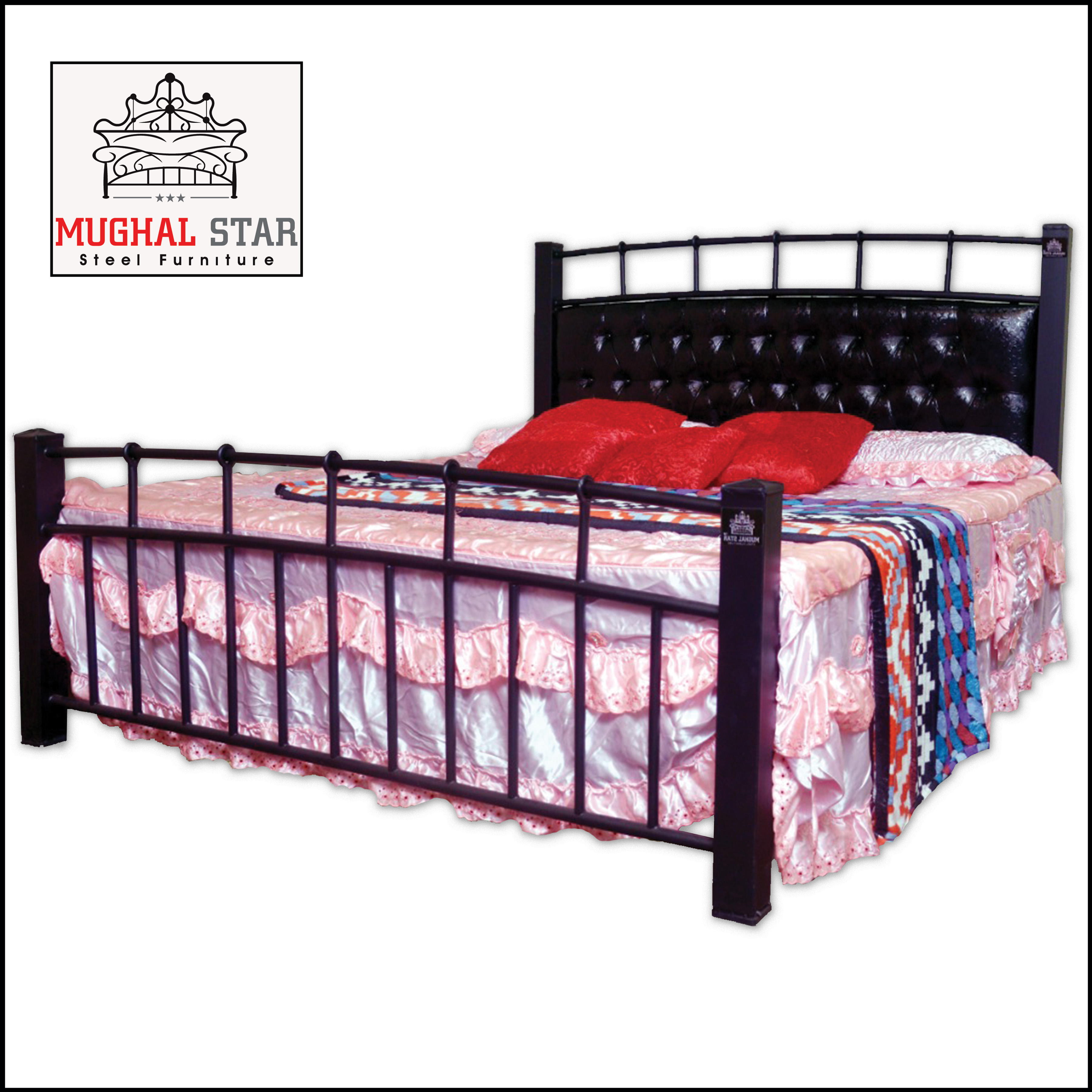 Galaxy Bed with Poshish /Wrought Iron Bed/Double bed/King Size | Daraz.pk