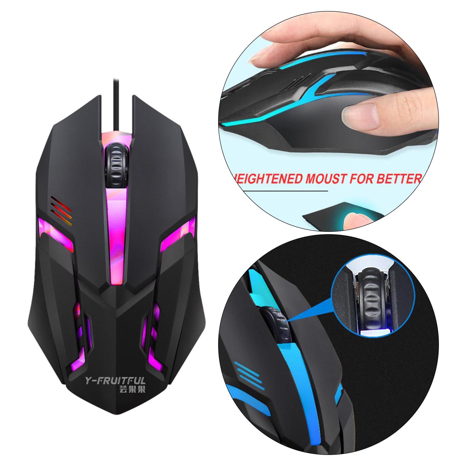 Best RGB Gaming Mouse 7 Colors LED Backlight - Flank Cable Silent Mice ...