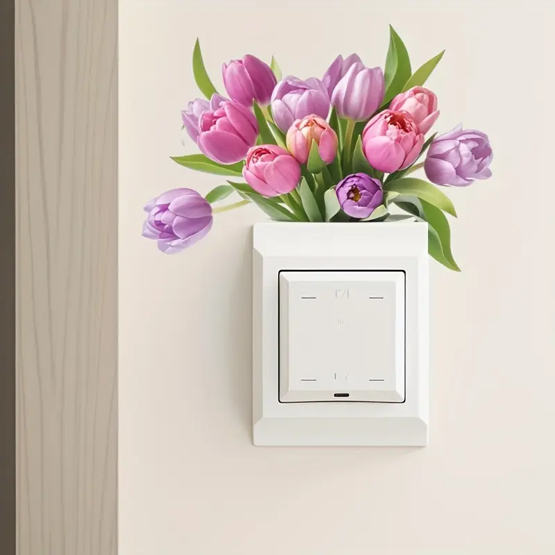 Lovely Floral Switchboard Wall Decals Peel And Stick Art DIY Decor for ...