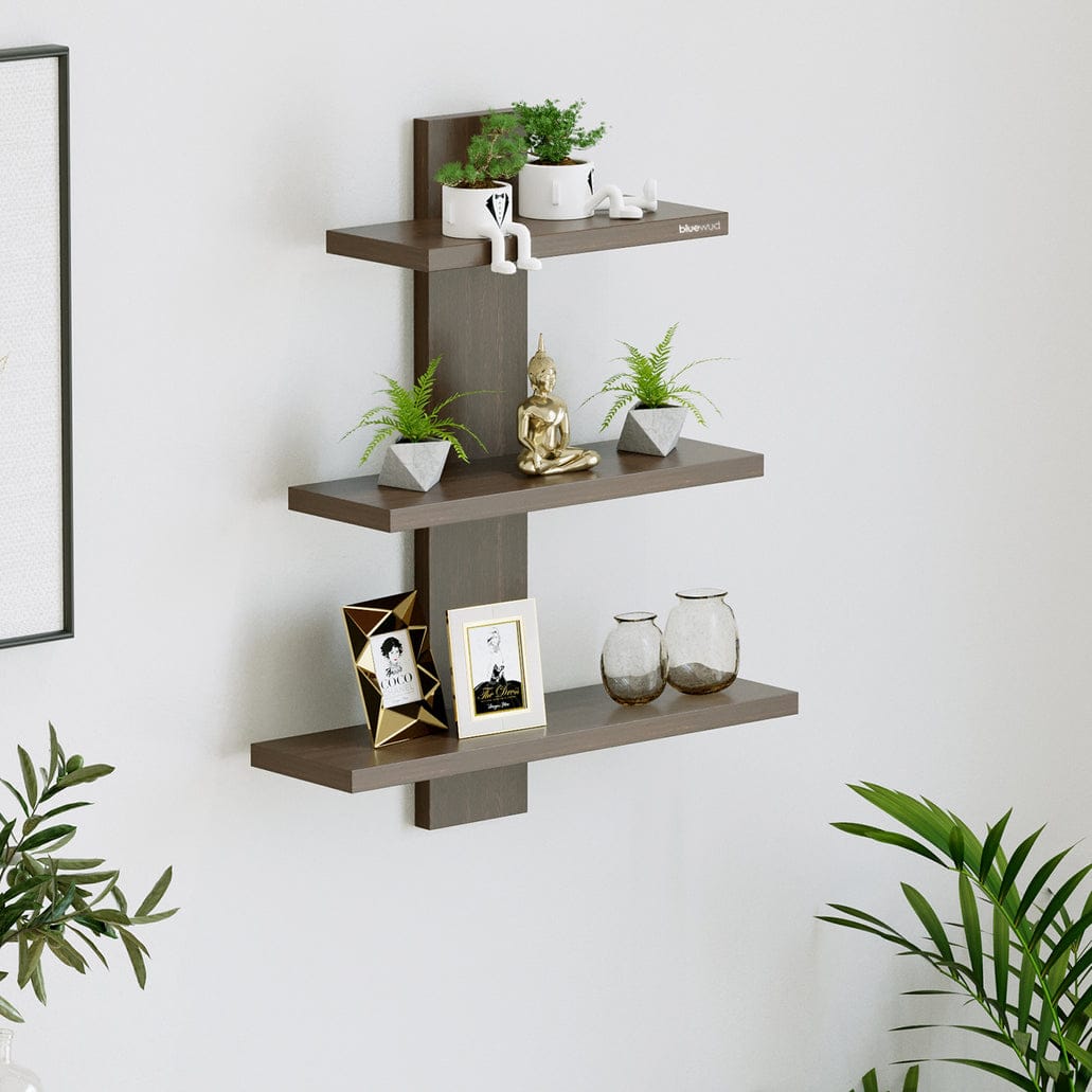 3 Tier floating wall rack Wall hanging decoration shelf Book shelf Wall ...