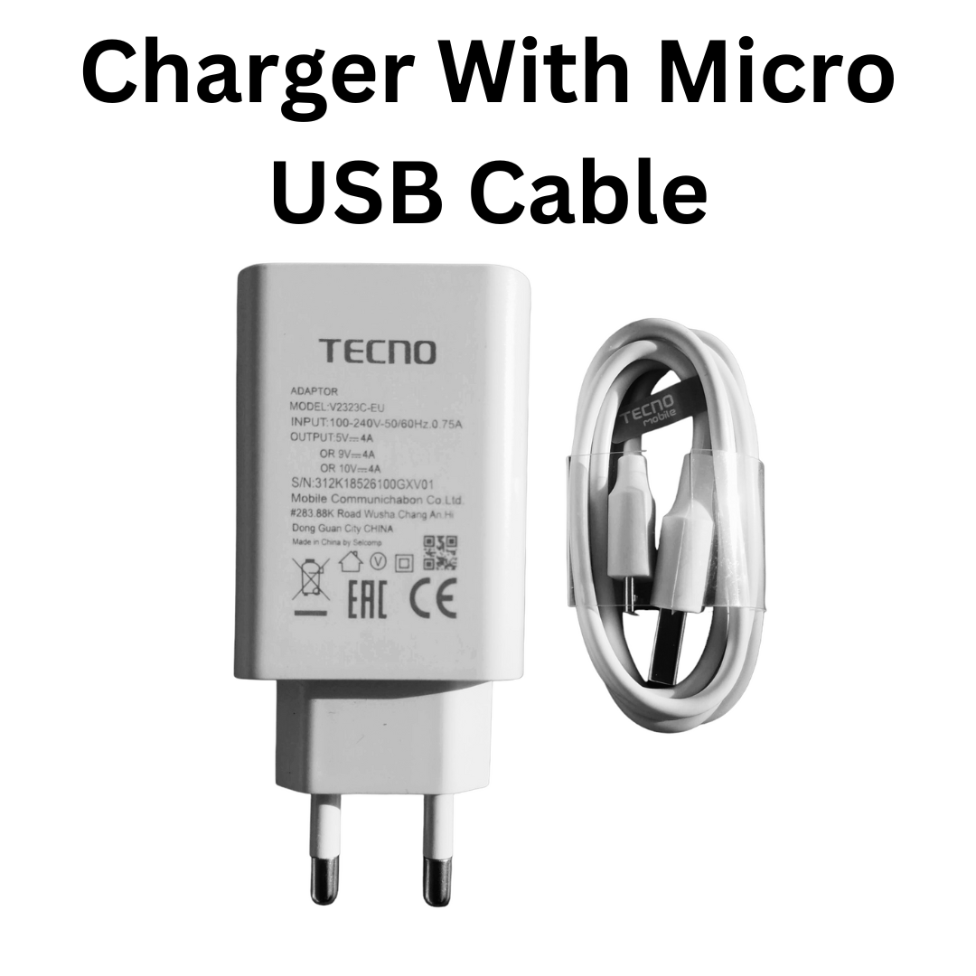 Original Tecno Fast Charger + Data Cable - Supports Fast Charging for ...