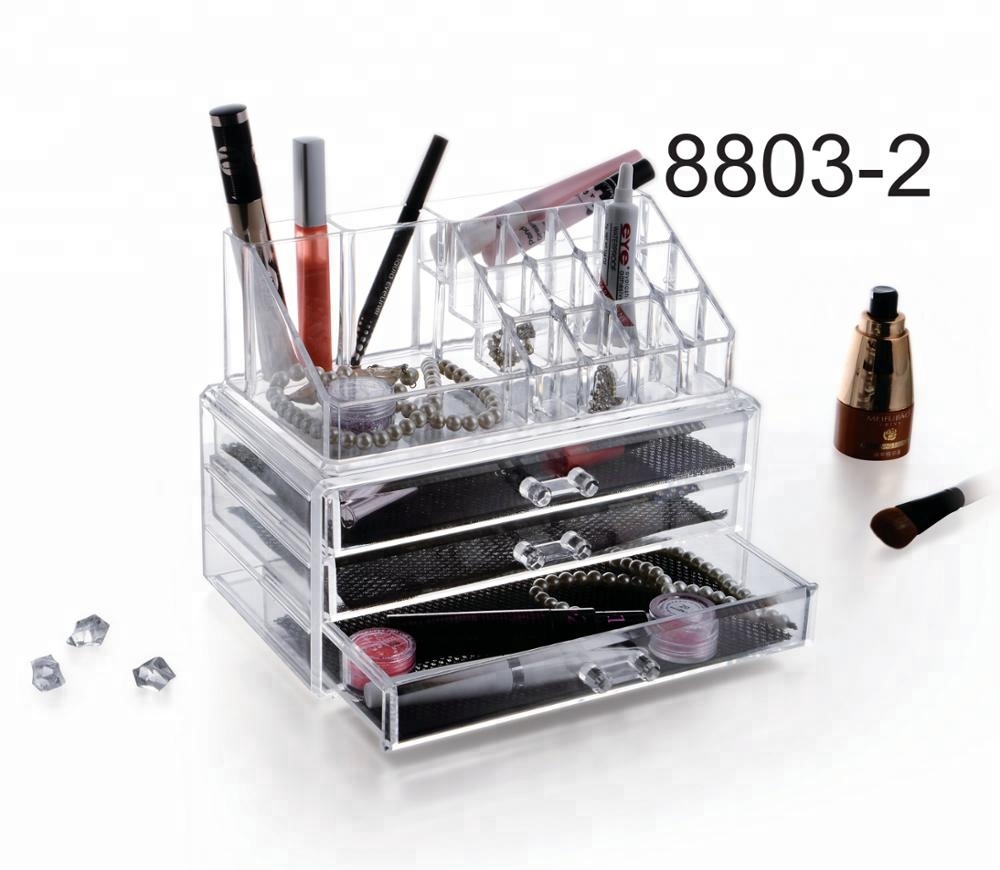 Storage Clear Acrylic Transparent Makeup Box Organizer | Daraz.pk