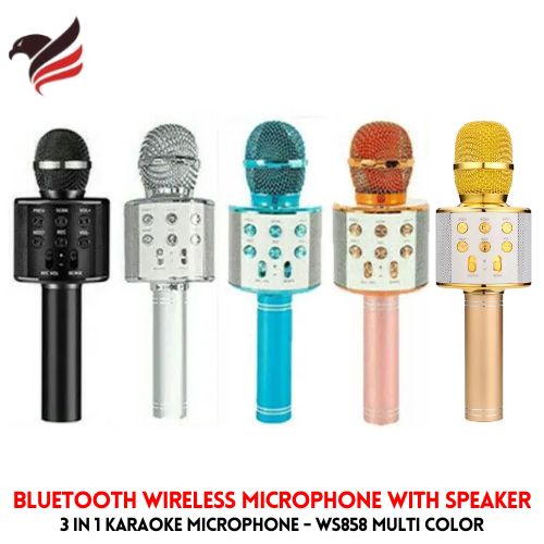 Wireless Bluetooth Microphone With Speaker 3 in 1 USB / AUX / SD Card ...