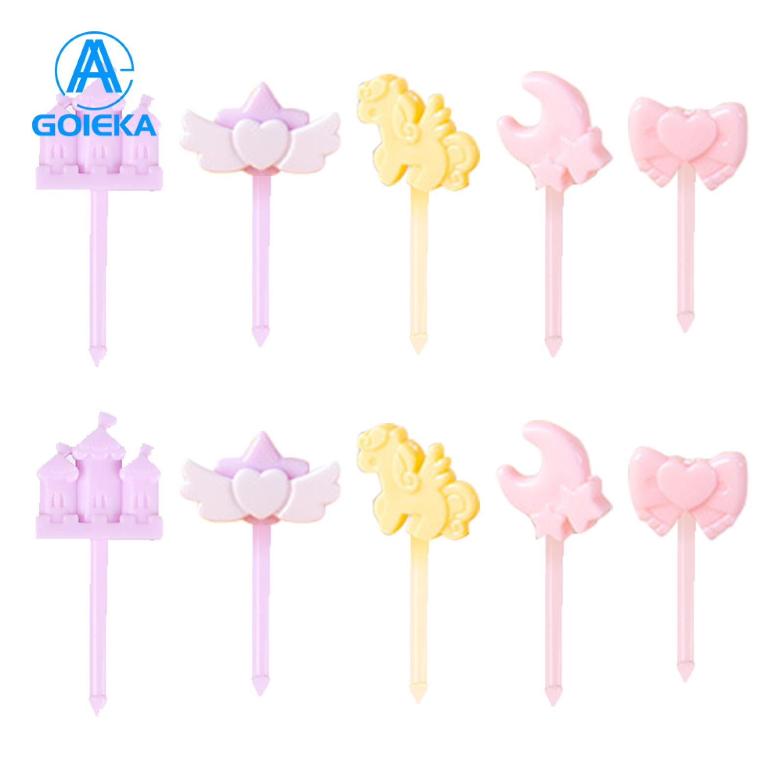 GOIKEA Cake Toothpick Easy to Clean Traffic Sign Car Castle Cake Fork ...