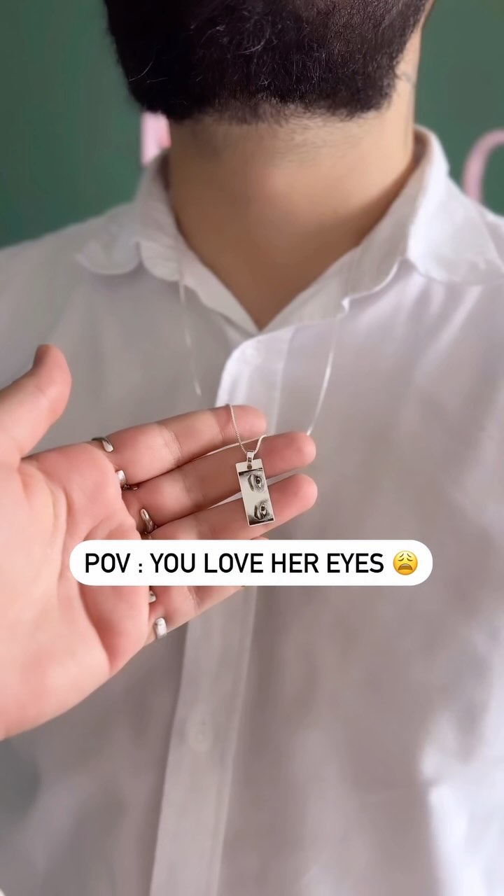 Customized Eyes Engraved Necklace Eyes Engraving Locket Trending ...