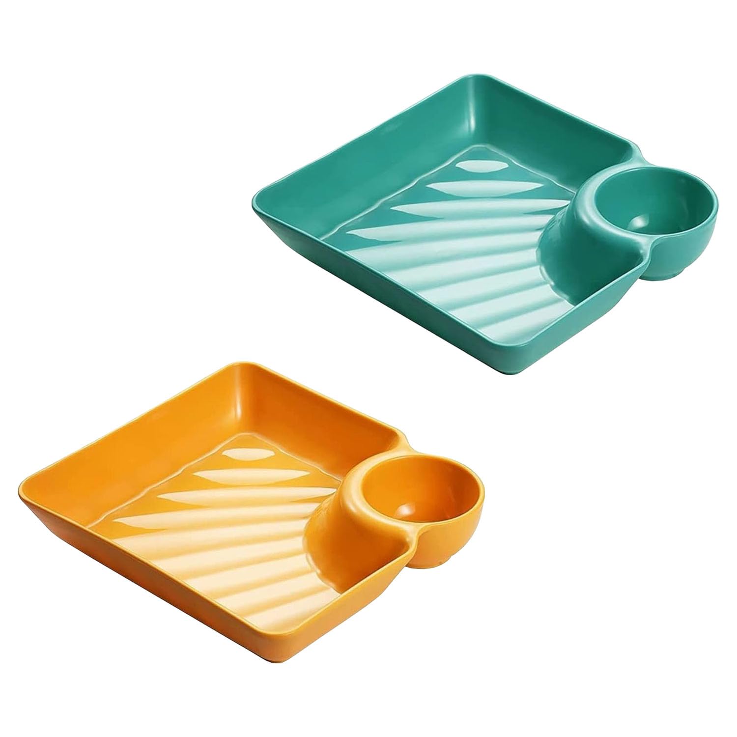 Chip and Dip Serving Platter Set ABS Dinner Plates Chips and Salsa ...