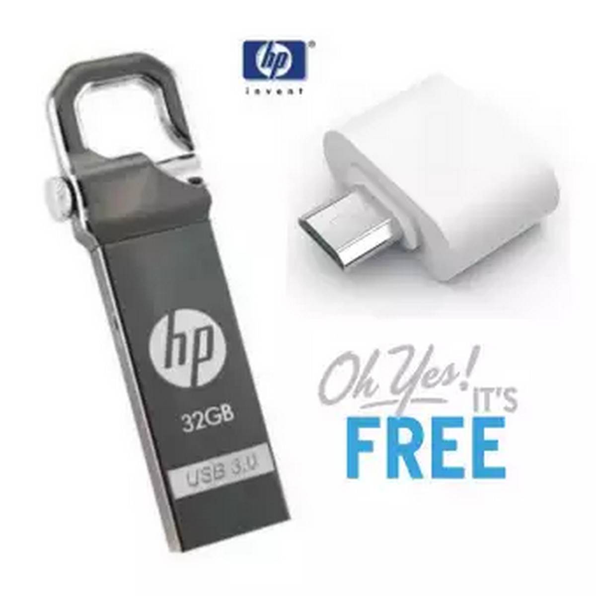 HP Metal Flash Drive USB 16GB/32GB/64GB with FREE OTG | Daraz.pk