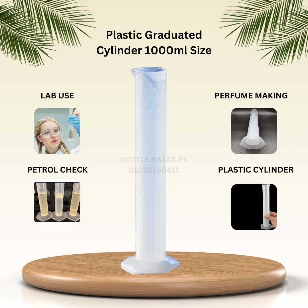 Graduated Cylinder 1liter Transparent Plastic Graduated Cylinder ...