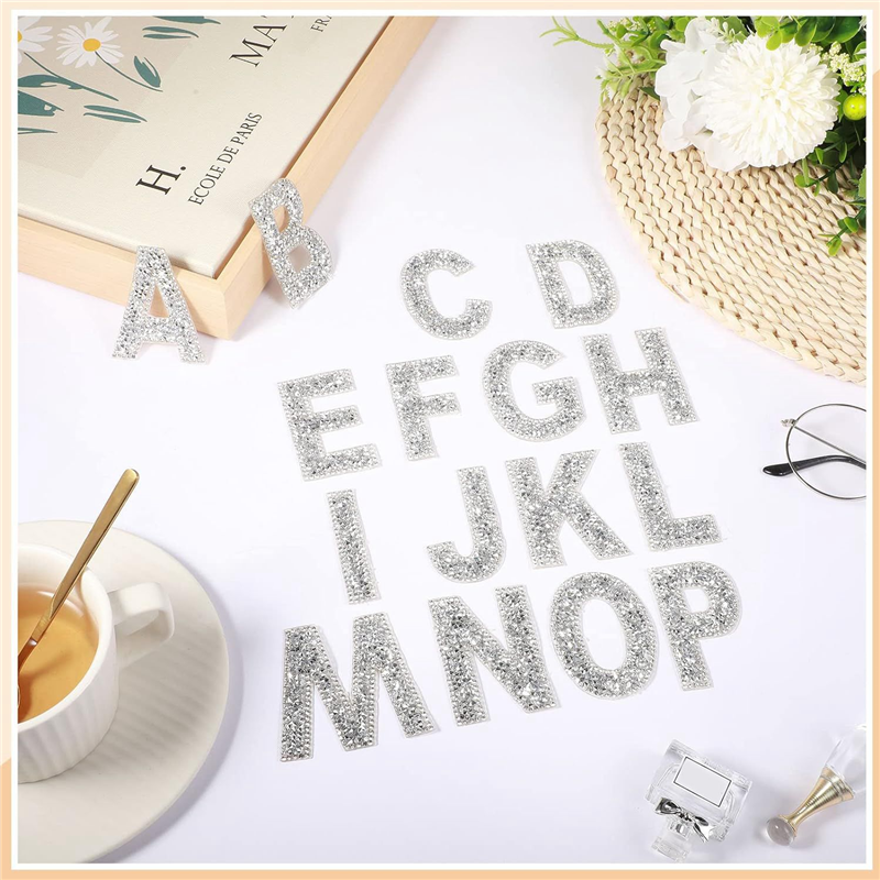 52 Pieces Glitter Rhinestone Alphabet Letter Stickers Set 2.4 Inch ...