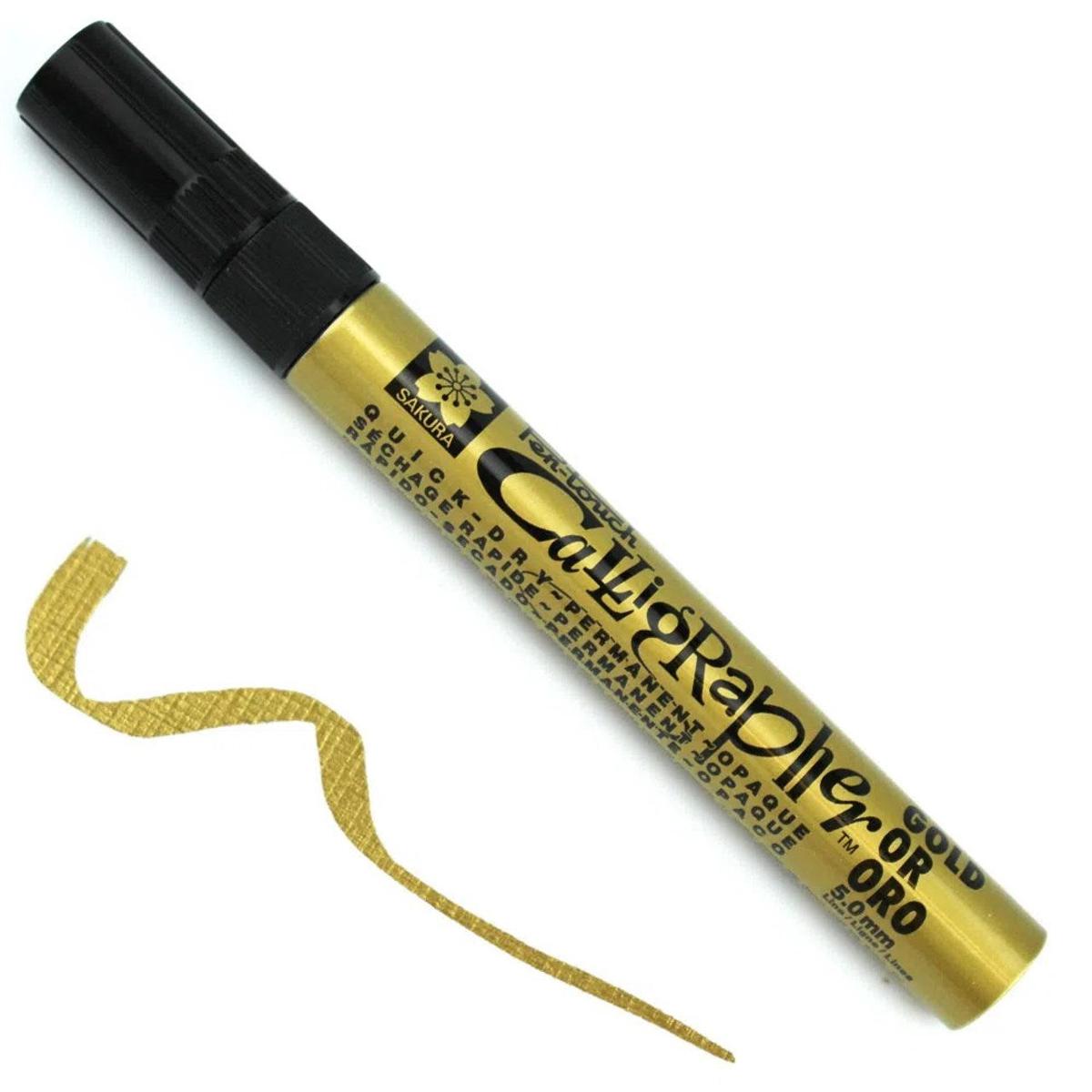 Sakura Calligraphy Paint Markers Cut Nib 1.8mm (Available in Gold ...