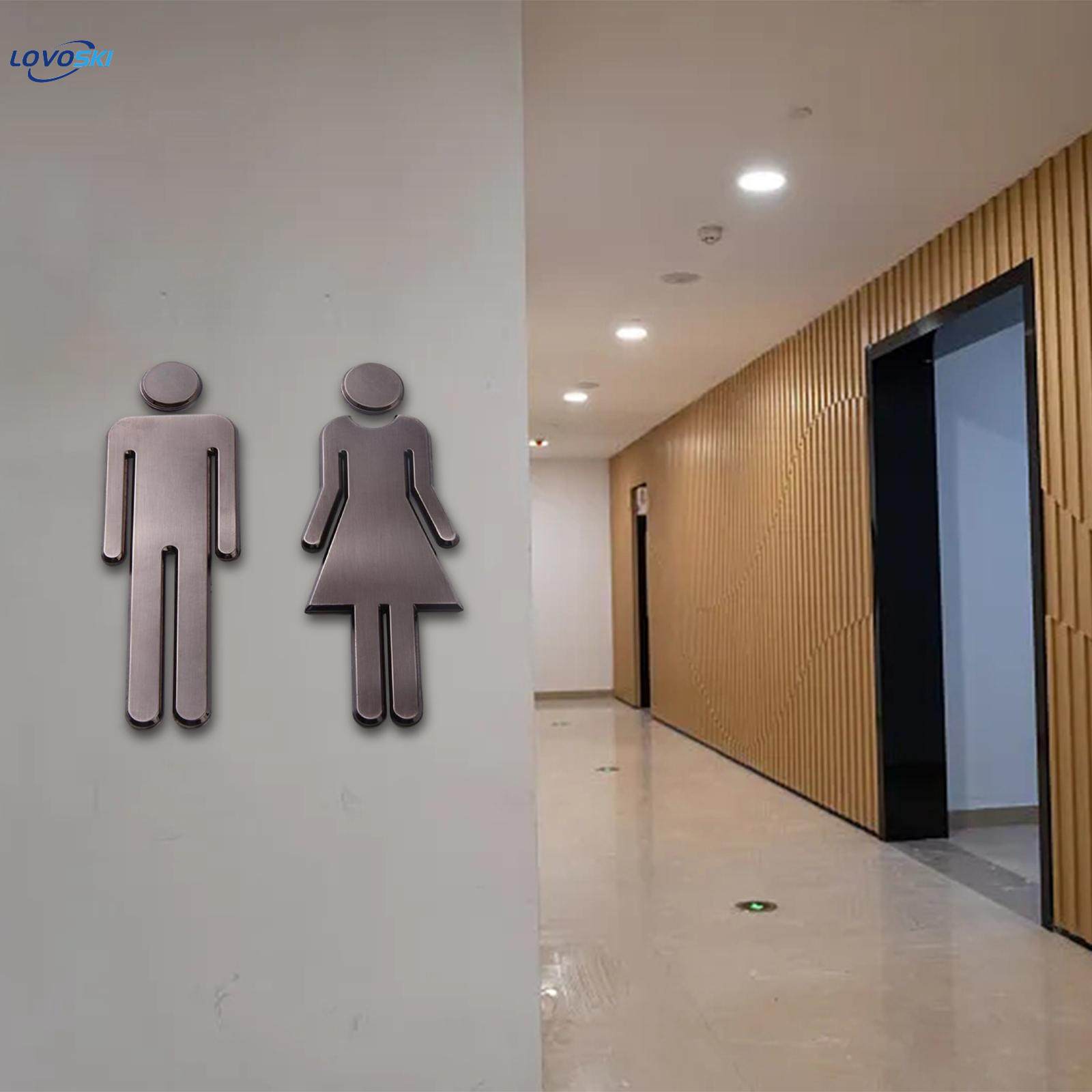 Modern Bathroom Sign Men Women Toilet Sign for Shopping Malls Shop ...