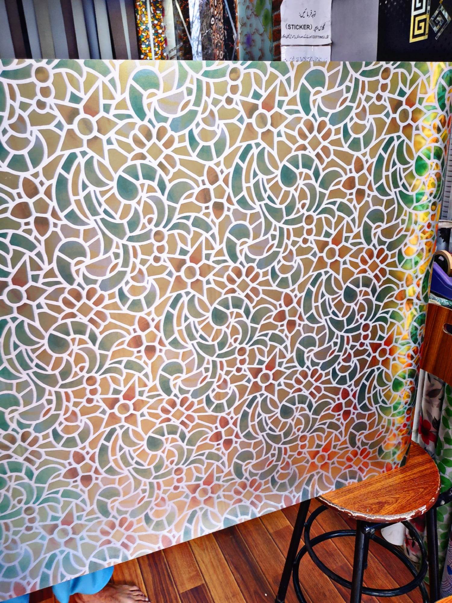 Decorated Glass paper sheet For Windows & Glass Doors | Daraz.pk