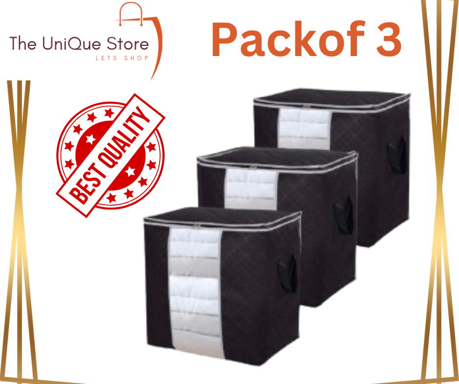 Pack of 3,4,5,6 - Large Storage Bags, Storage Bag Clothes Storage Box ...