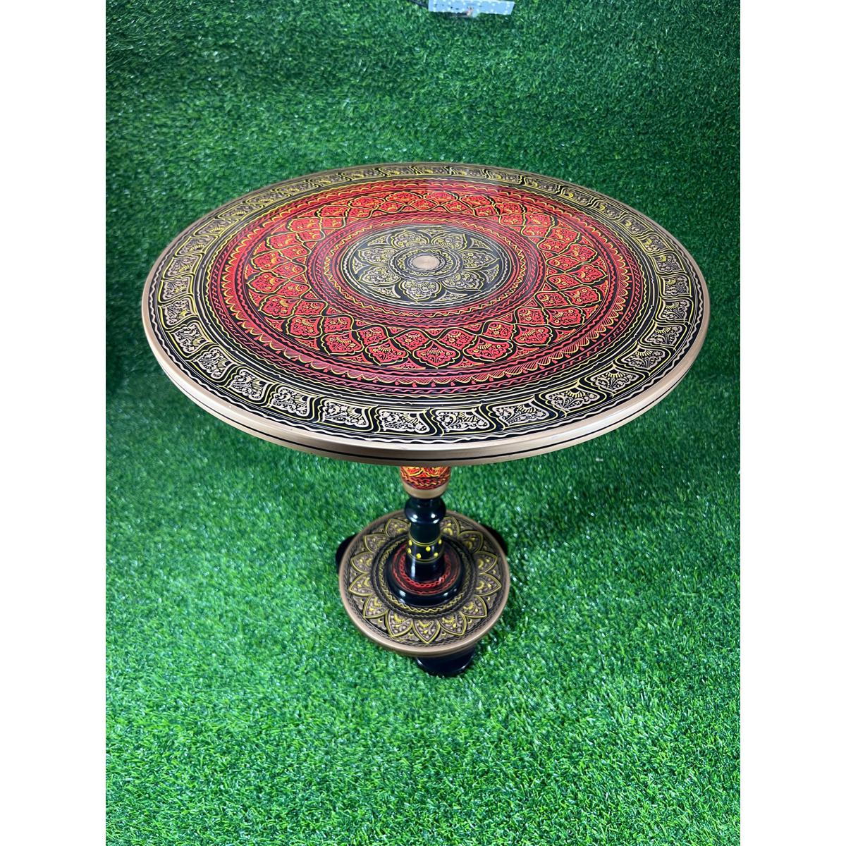 Wooden round coffee table large size 18 inches multi purpose table ...