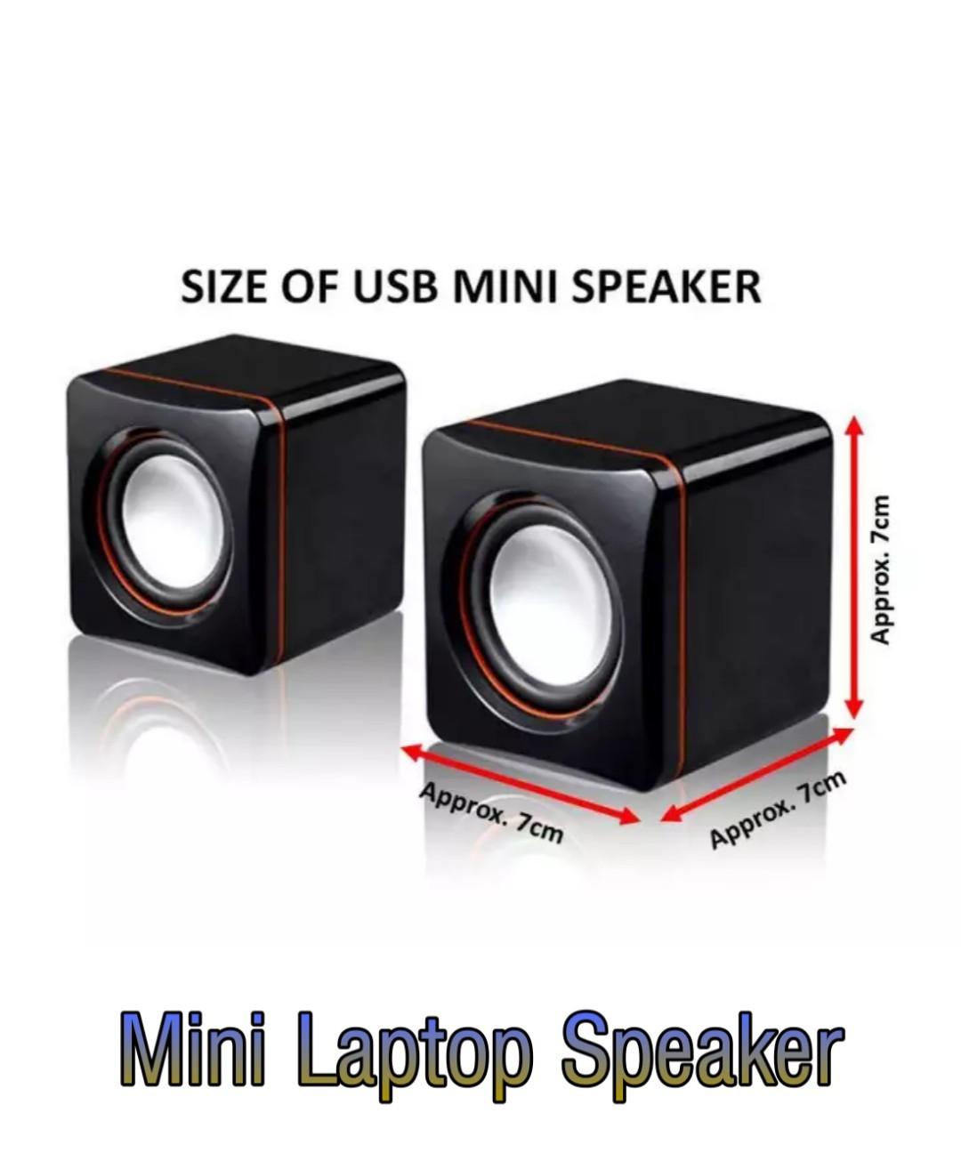 Mini USB Laptop Speakers Wired Laptop Speakers 2.0 Channel Small ...