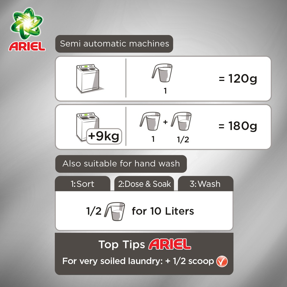 Ariel Detergent Washing Powder Original - 2kg Pack | Daraz.pk