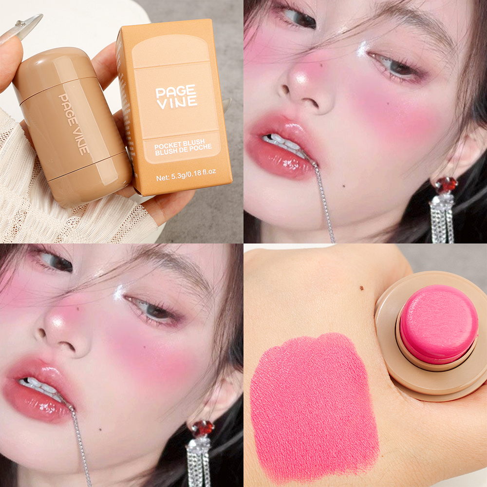 1Pcs Pocket Blush Stick Lip Cheek Hydrating Stick Highlights To ...