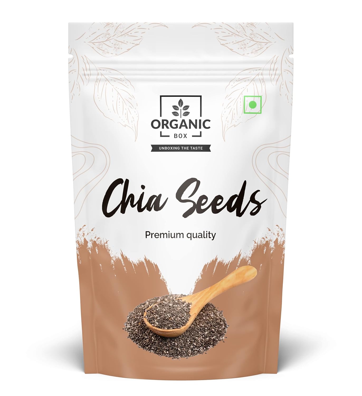 Organic Box 100% Natural and Premium Raw Chia Seeds For Eating 350g ...