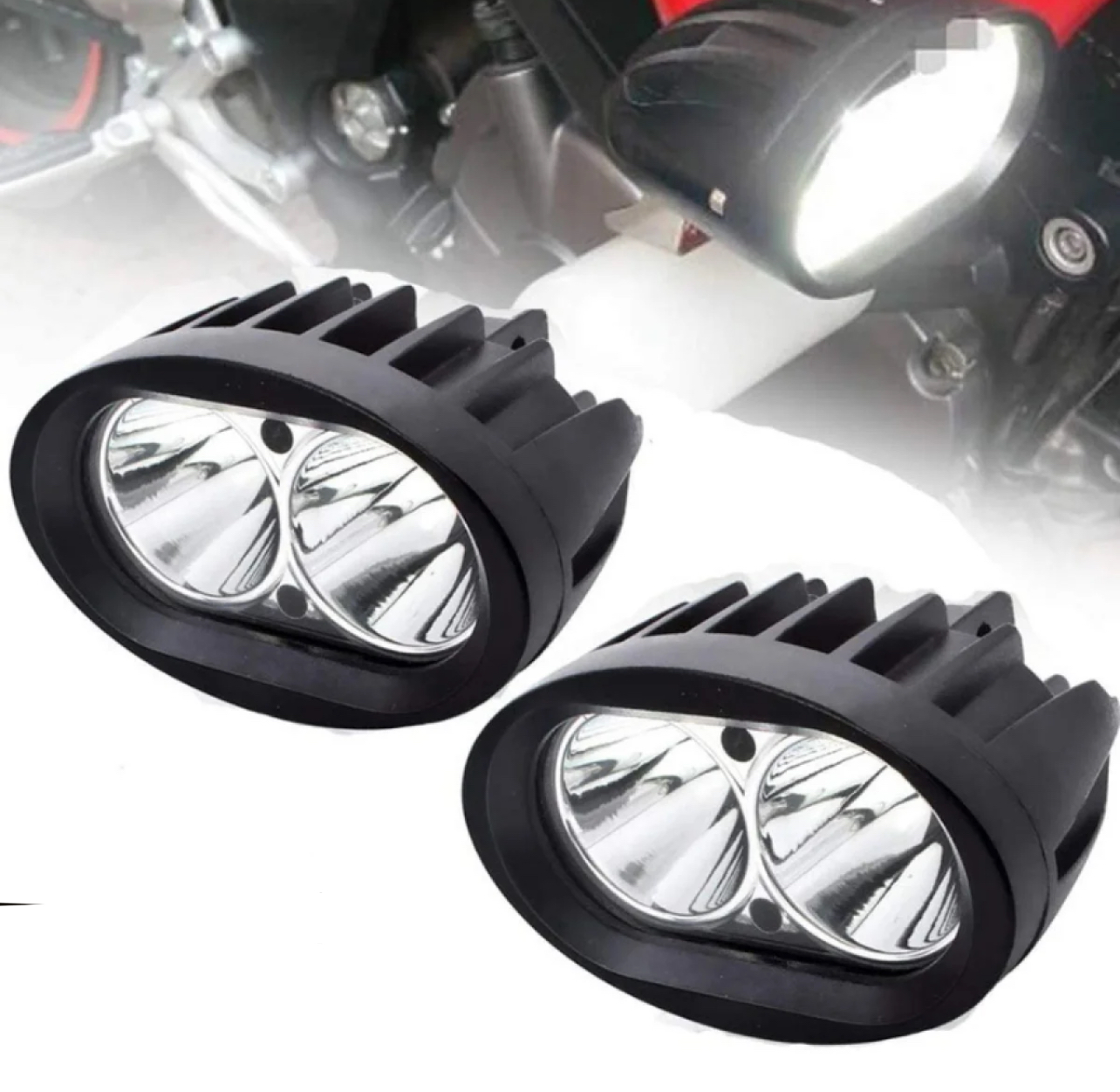 Oval Cree Led 20W Motorcycle Additional LED Lights, 20 W Round LED ...