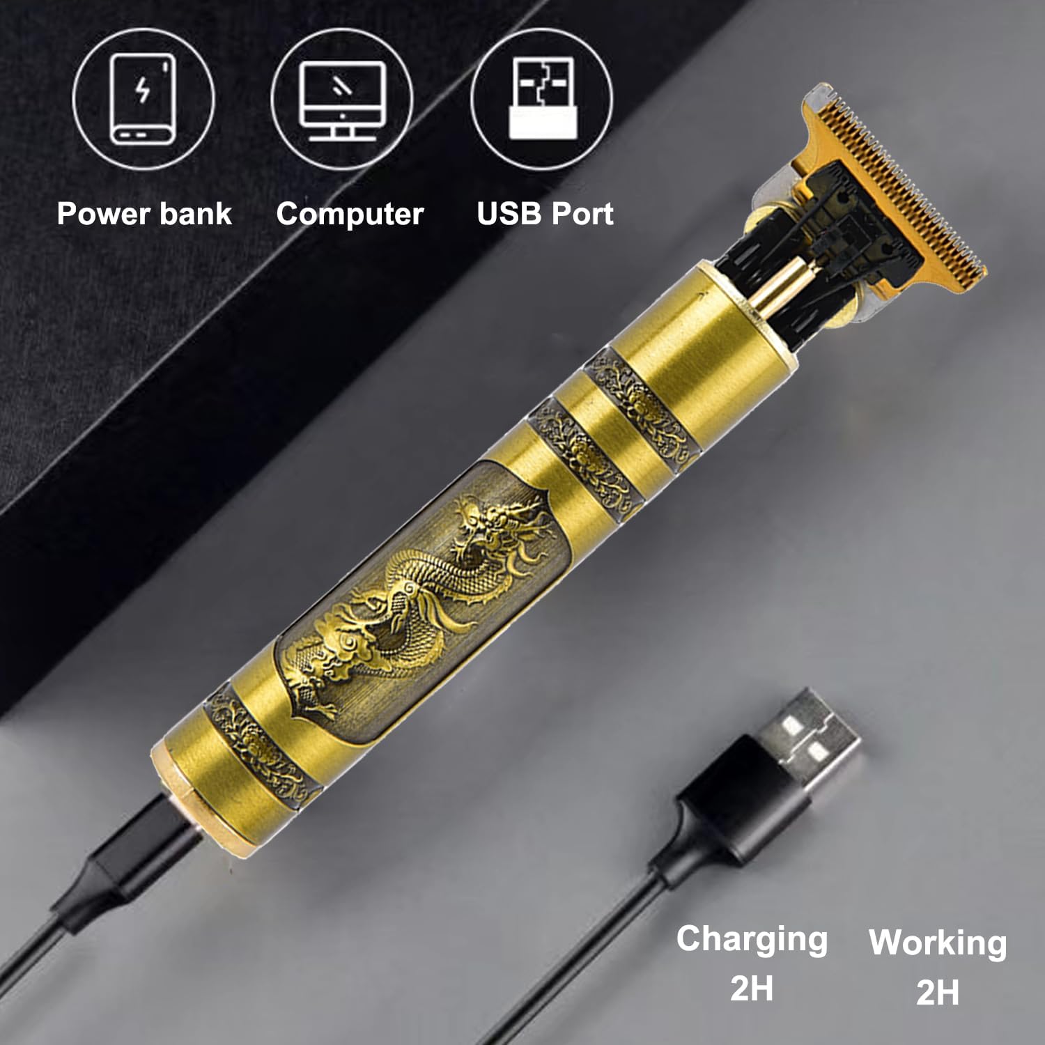 Vintage T9 Professional Hair Trimmer Hair Trimmer for Men Metal Hair ...