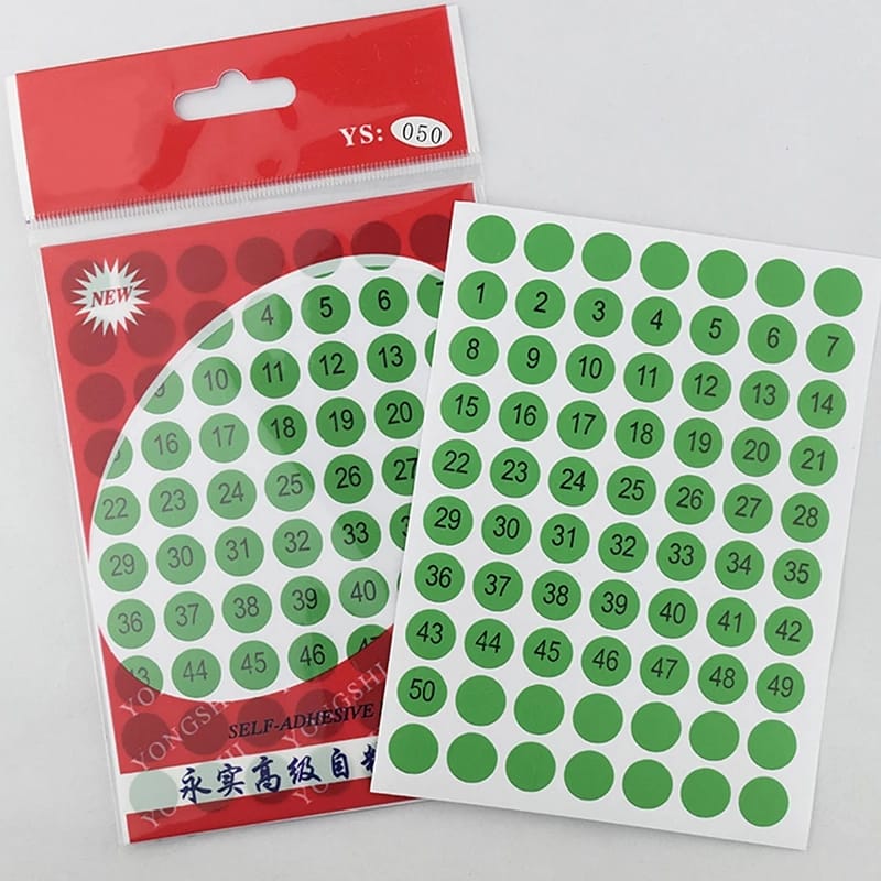 100Pcs 1CM Size Cute Round Colorful Numbers Sticker Notebook Stickers ...