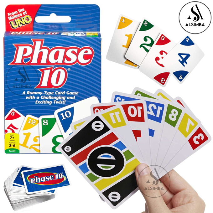 UNO Phase 10 Cards Game Best Imported Quality Special Edition 108 Cards ...