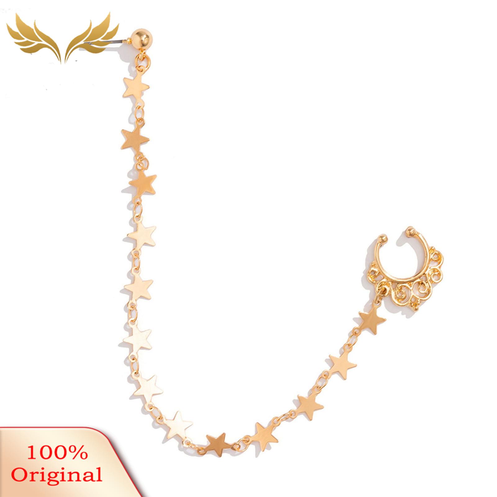 Nose Chain Jewelry Boho Ethnic Style Nose Chain with Faux Pearl Tassel ...