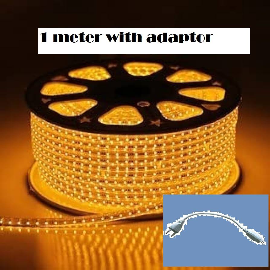 Warm White Flexible Rope Led Strip Light Water Proof with Adapter ...